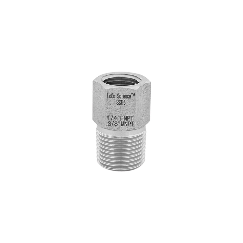1/4 FNPT x 3/8 MNPT Straight Hose Adapter | LoCo Science