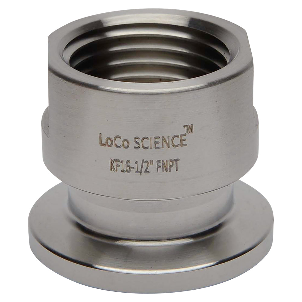 KF-16 Flange to 1/2" NPT Female Vacuum Fitting Adapter