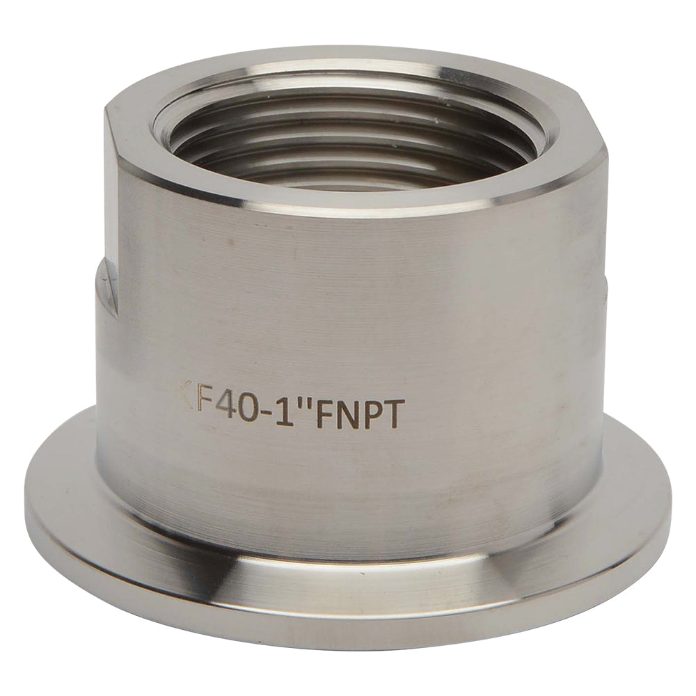 KF-40 Flange to 1" NPT Female Vacuum Fitting Adapter