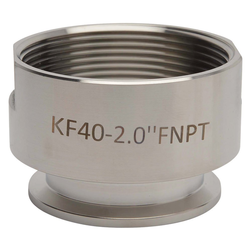 KF-40 Flange to 2" NPT Female Vacuum Fitting Adapter