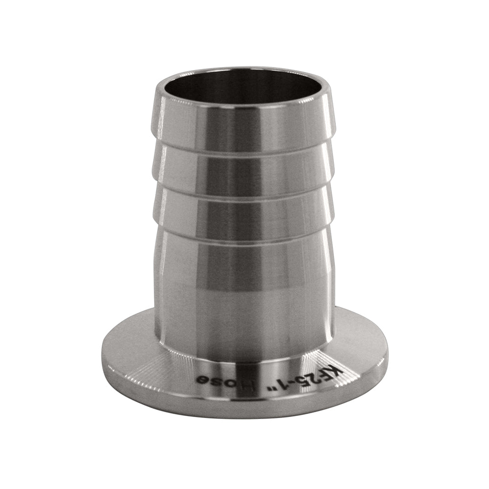 KF-25 Flange to 1" Hose Barb Adapter | Stainless Steel