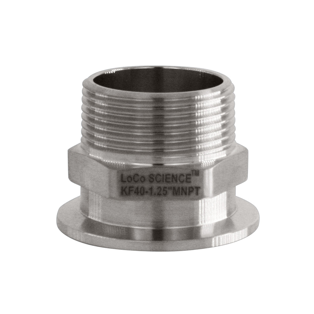 KF-40 Flange to 1" NPT Male Vacuum Fitting Adapter