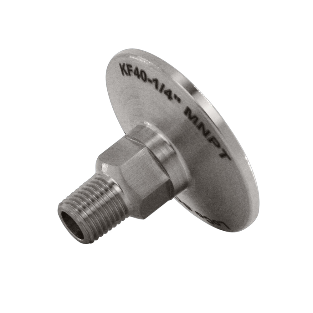 KF-40 Flange to 1/4" NPT Male Vacuum Fitting | LoCo Science
